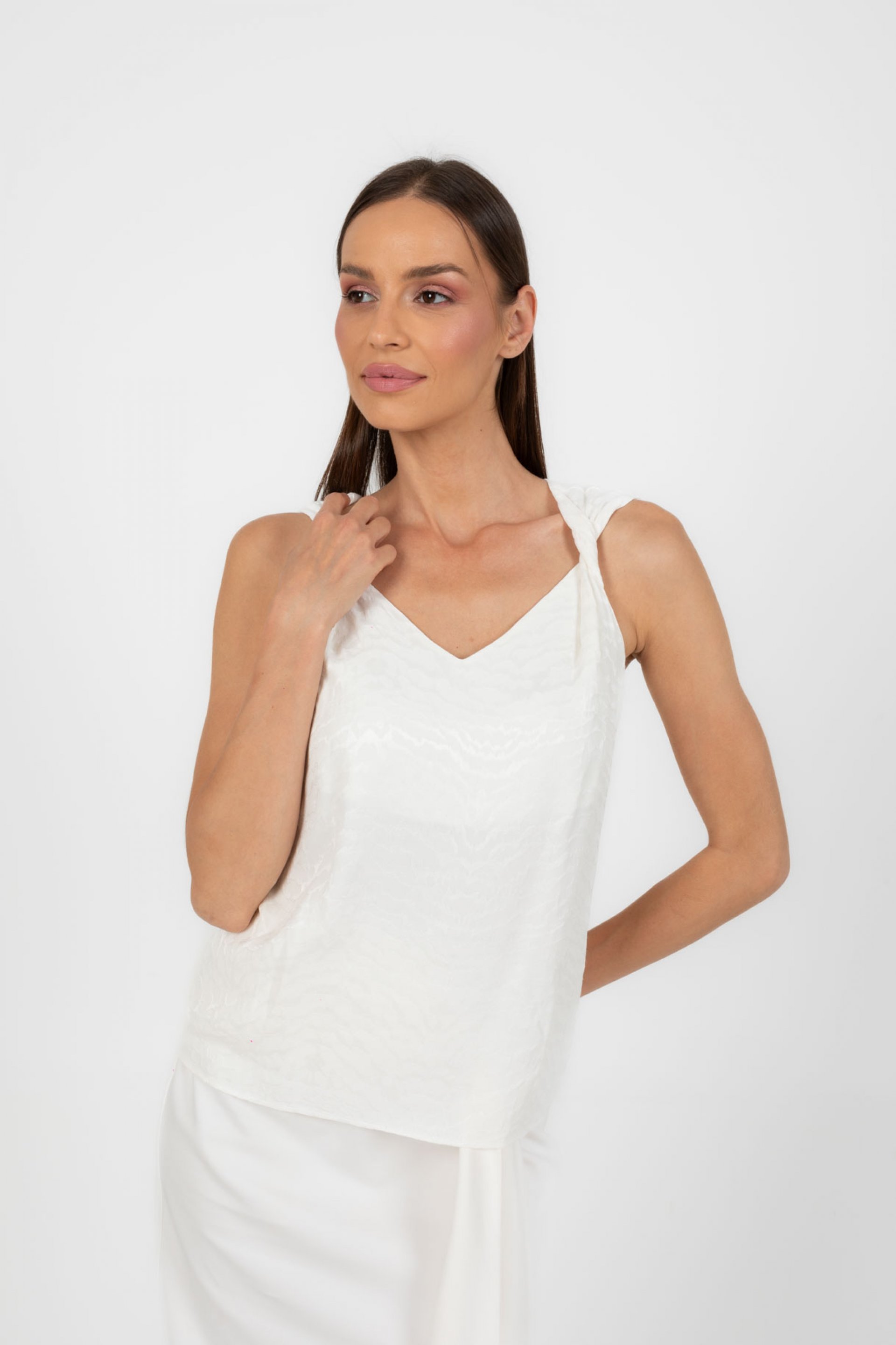 BLUZA BEZ RUKAVA OD VISKOZE